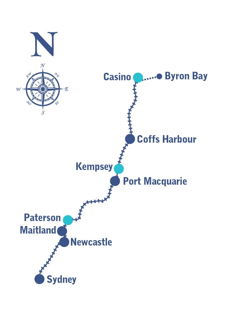 North Coast Rail Tour of the NSW coastline